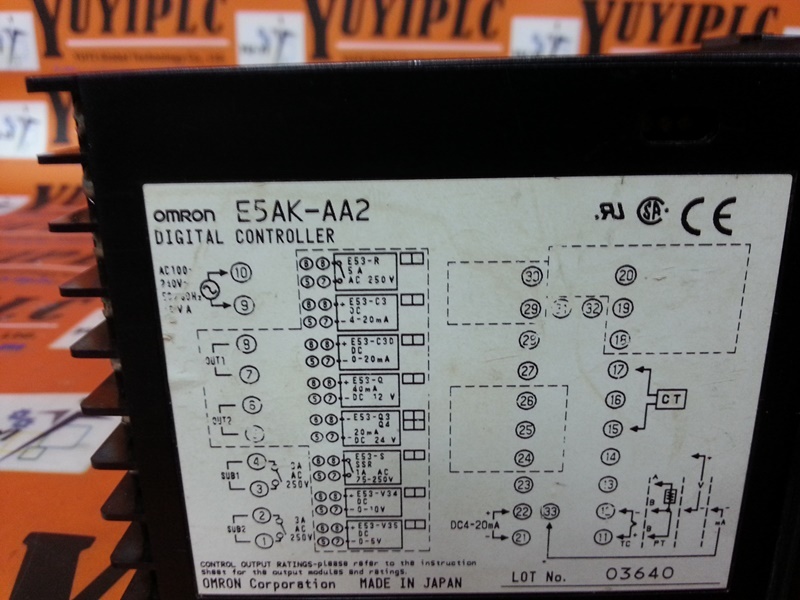 OMRON E5AK-AA2 DIGITAL CONTROLLER - 裕益科技自動化設備可程式編碼器PLC分散式控制系統DCS